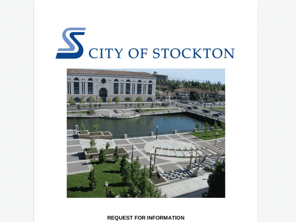 Smart City Initiative - Stockton CA RFP Issued October